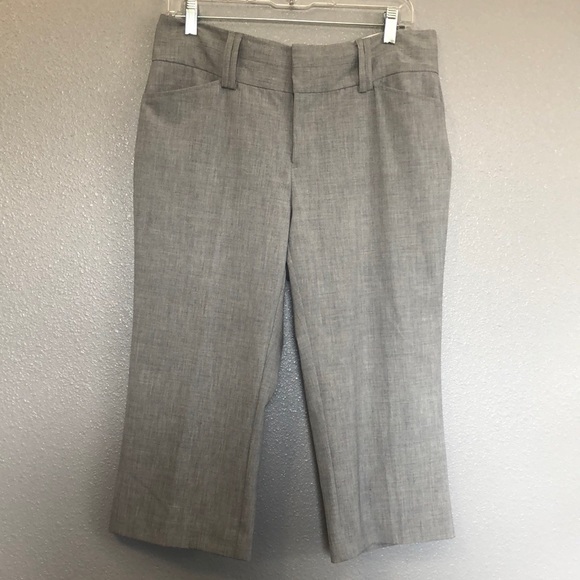 Maurices | Pants & Jumpsuits | Maurices Capris Womens Size 7 8 Gray Slack Dress Pant Linen Capri ...